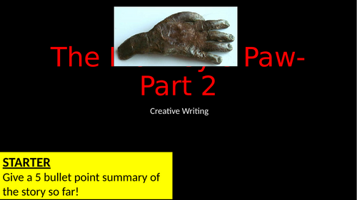 Horror Short Story Writing (Don't Ask Jack/The Monkey's Paw) | Teaching ...