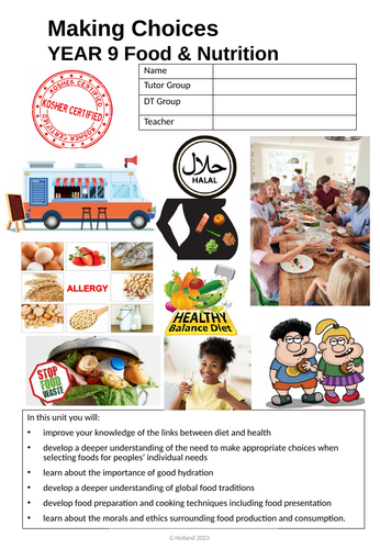 KS3 Food - Recipe Books and Work Books | Teaching Resources