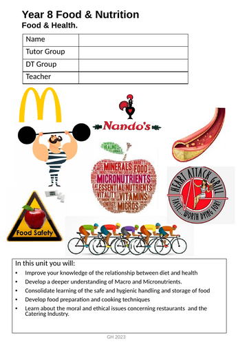 KS3 Food - Recipe Books and Work Books | Teaching Resources