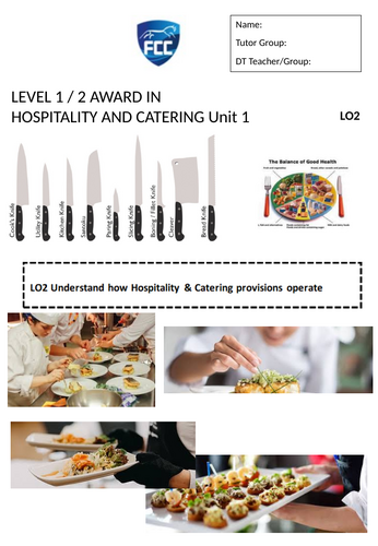 WJEC Hospitality and Catering LO2 workbook and powerpoint | Teaching ...
