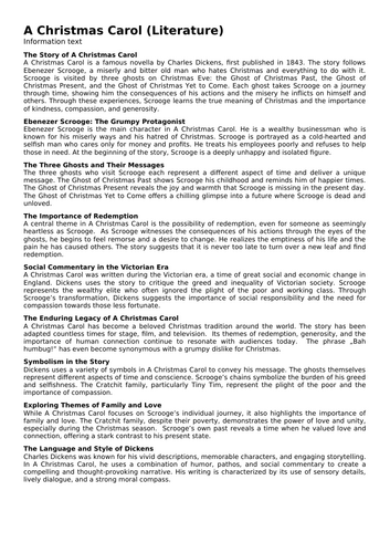 A Christmas Carol (Literature) | Teaching Resources