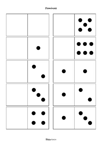 Dominoes Set Printable | Teaching Resources