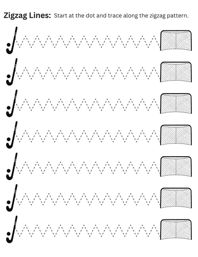 Tracing straight lines kindergarten worksheets - horizontal line ...