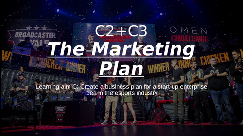 Esports- Unit 3- C2/ C3- Marketing and financial objectives/ Marketing ...