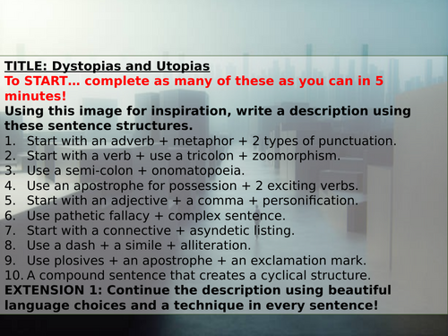 Intro to Dystopias and Utopias | Teaching Resources