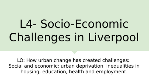 AQA GCSE Geography Liverpool Case Study Urban Issues | Teaching Resources