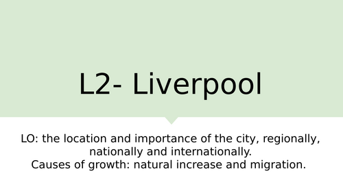 AQA GCSE Geography Liverpool Case Study Urban Issues | Teaching Resources
