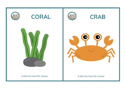 ESL Sea Animals Flashcards | Teaching Resources
