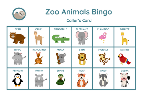 ESL Zoo Animals Bingo | Teaching Resources