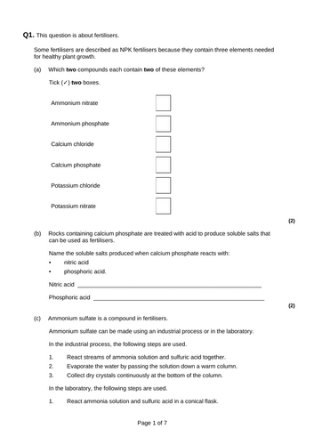 C15 Using our resources TRIPLE GCSE AQA | Teaching Resources