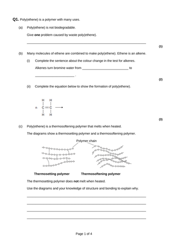 C15 Using our resources TRIPLE GCSE AQA | Teaching Resources