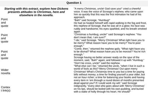 A Christmas Carol mini revision SOW | Teaching Resources