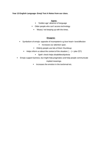 English Language A Level Paper 2 Section B | Teaching Resources