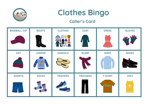 ESL Clothes Bingo | Teaching Resources