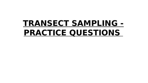 Igcse Biology Edexcel Sampling Populations Transects Teaching Resources