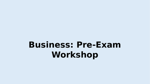 OCR Cambridge Nationals Enterprise and Marketing RO67 Pre-exam Workshop ...
