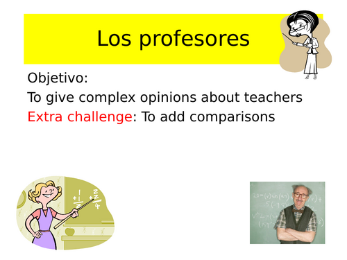 GCSE Spanish opinions on teachers/ los profesores | Teaching Resources
