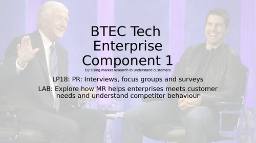 BTEC Tech L1/2 ENTERPRISE COMPONENT 1 | Teaching Resources