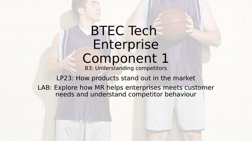 BTEC Tech L1/2 ENTERPRISE COMPONENT 1 | Teaching Resources