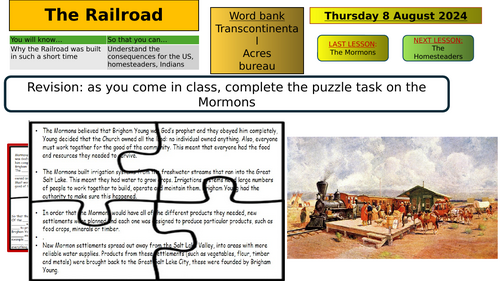 American West The Railroad | Teaching Resources