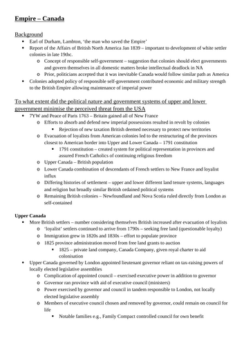 A-level Edexcel History Edexcel, Britain: Losing and Gaining an Empire ...