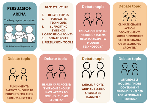 The Language Of Persuasion Card Game: Persuasion Arena | Teaching Resources