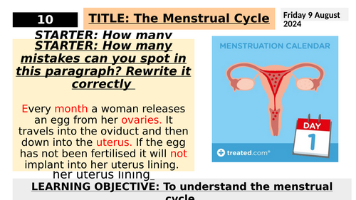 Variation and Human Reproduction (Year 7 ) KS3 Activate | Teaching ...