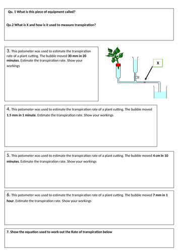 CIE iGCSE Biology 0970 (9-1) Topic 6 Plant Nutrition & Topic 8 ...