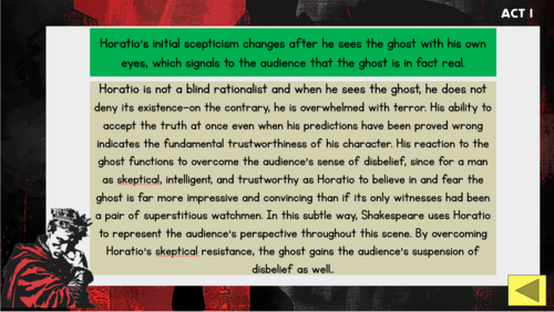 Comprehensive Hamlet Act 1 Quiz | Teaching Resources