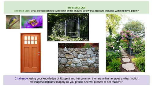 UPDATED Christina Rossetti poetry scheme of work - A level English ...