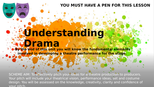 Understanding Drama (KS3 Drama practical scheme) | Teaching Resources