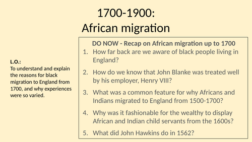 Edexcel / Pearson GCSE History Paper 1 Migrants in Britain 1700-1900 ...