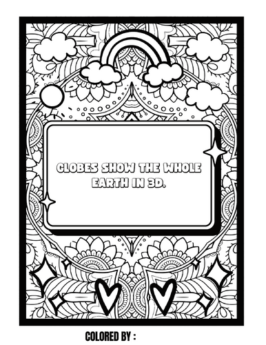 Maps And Globes Facts, Mindfulness Mandala Coloring Sheets, No Prep ...