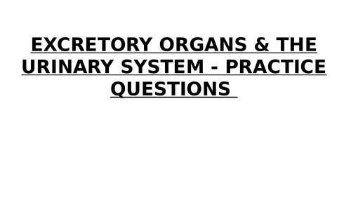 **iGCSE Biology Edexcel - EXCRETORY ORGANS & THE URINARY SYSTEM ...