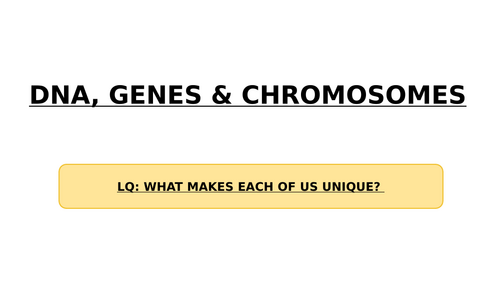 **iGCSE Biology Edexcel - DNA, GENES & CHROMOSOMES** | Teaching Resources