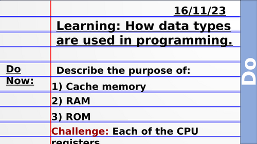 Data Types in Python / Algorithms Programming OCR J277 GCSE Computer ... Data Types in Python / Algorithms Programming OCR J277 GCSE Computer ...