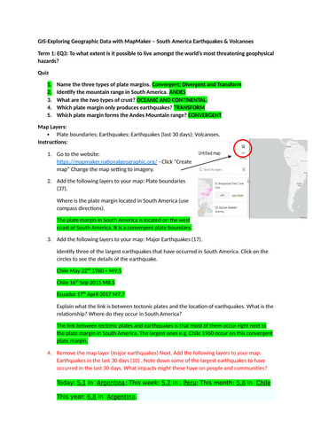 KS3 Geography - South America Unit of Work | Teaching Resources