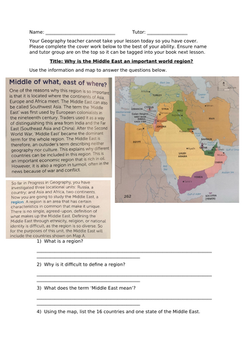 KS3 Geography Middle East Unit of Work | Teaching Resources