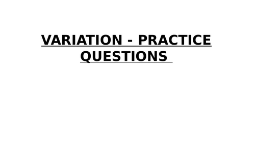 Igcse Biology Edexcel Variation Teaching Resources