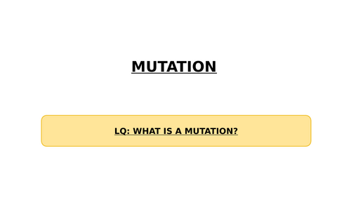 Igcse Biology Edexcel Mutations Teaching Resources