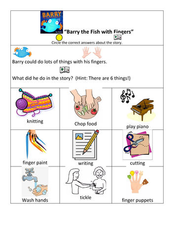 "Barry the Fish with Fingers" activities | Teaching Resources