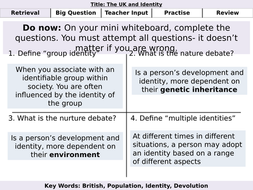 03. The UK and Identity | Teaching Resources