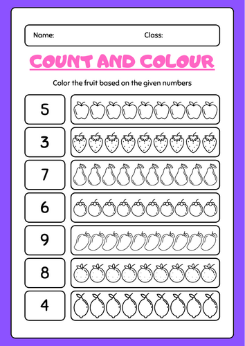 IB PYP WORKSHEET MATHS COUNT AND WRITE | Teaching Resources