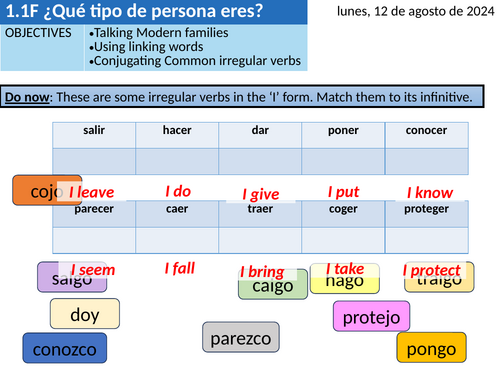 1.2H La familia moderna (AQA New GCSE Spanish Kerboodle) | Teaching ...