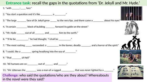 AQA English lit GCSE - The Strange Case of Dr. Jekyll and Mr. Hyde ...