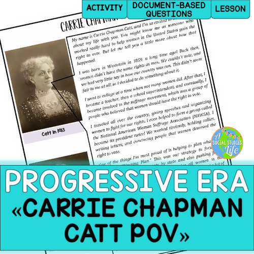 Carrie Chapman Catt Point of View, Women's Rights, Progressive Era ...