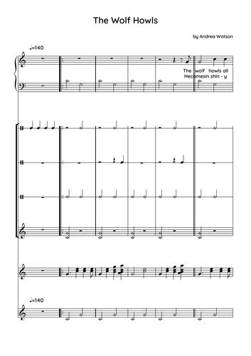 A Wolf song for KS1-2: rhythm & percussion | Teaching Resources