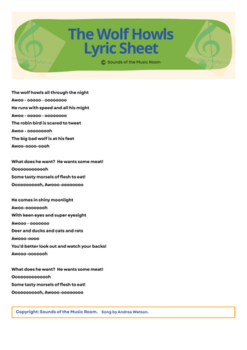 A Wolf song for KS1-2: rhythm & percussion | Teaching Resources