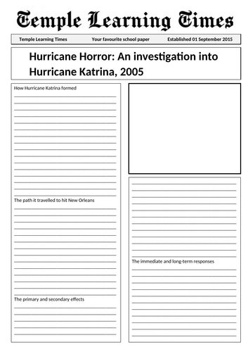 Hurricane Katrina - KS3 (Key Stage 3) | Teaching Resources