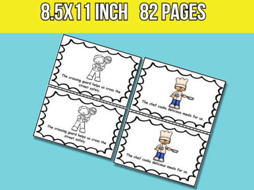 Community Helper Emergent Reader Mini Book -Labor Day Activities ...
